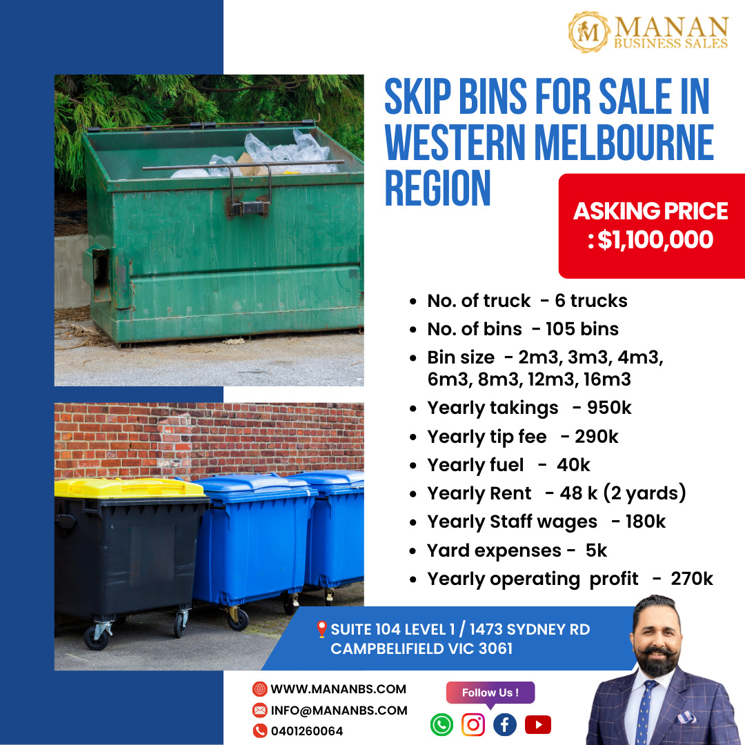 SKIP BINS BUSINESS FOR SALE IN WESTERN MELBOURNE REGION in Melton VIC ...